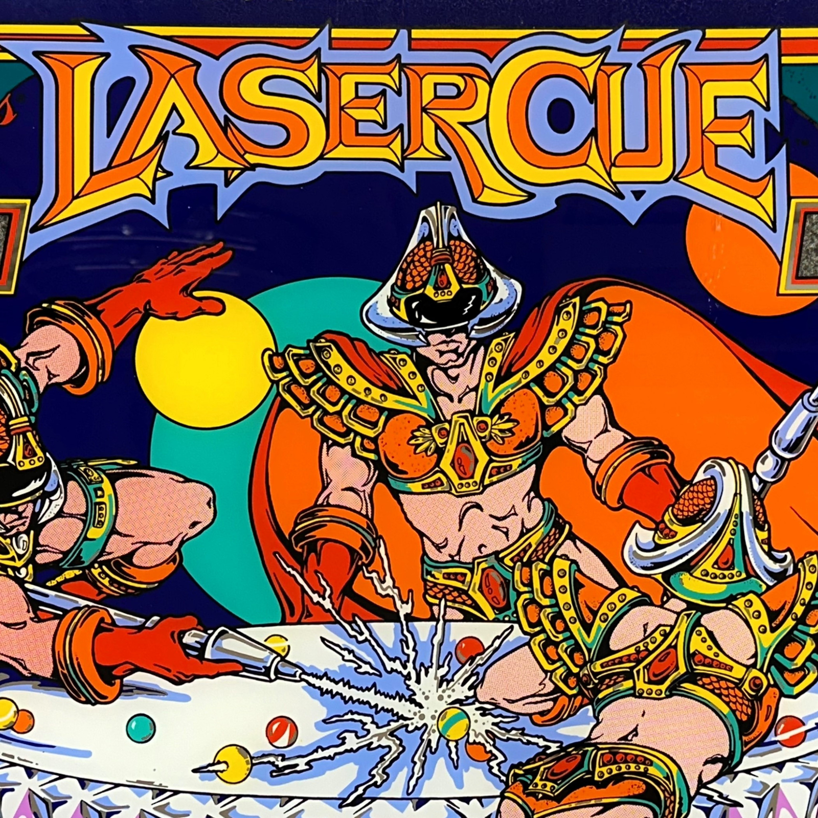 Williams Laser Cue Pinball Machine Game Backglass ORIGINAL | eBay