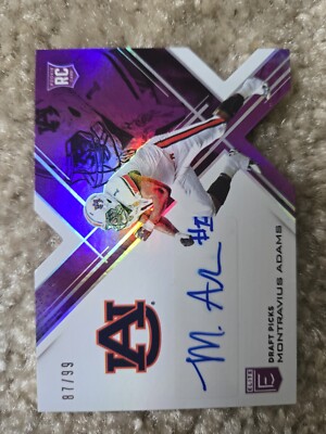 2017 Elite Draft Picks Purple Die Cut /99 Montravius Adams Rookie Auto ...