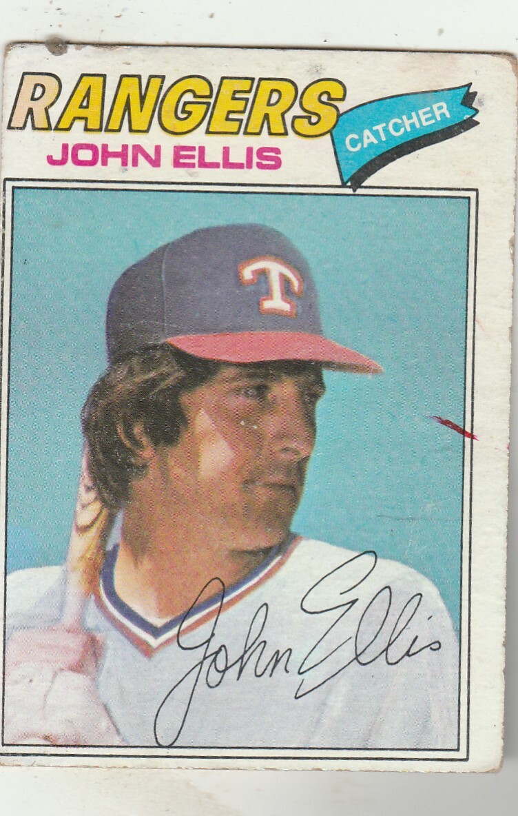 FREE SHIPPING-FAIR TO POOR-1977 Topps John Ellis #36 RANGERS PLUS BONUS ...