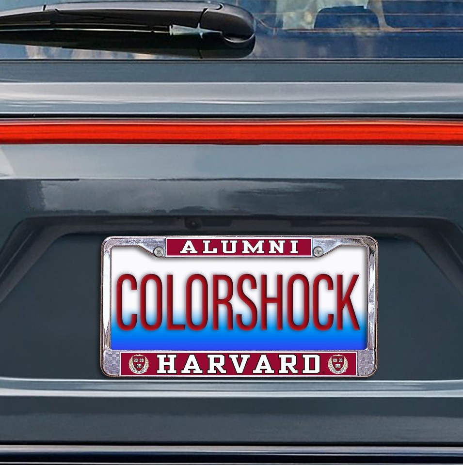 Harvard University Alumni On Red Background Metal License Plate Frame ...