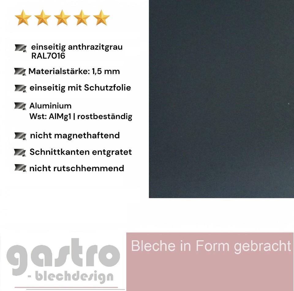 Aluwinkel 3-fach gekantet RAL 9016 RAL 7016 Kantprofil Aluminium | eBay.de