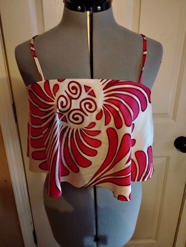 Entro Floral Summer Crop Top Size M Stretch Preowned | eBay