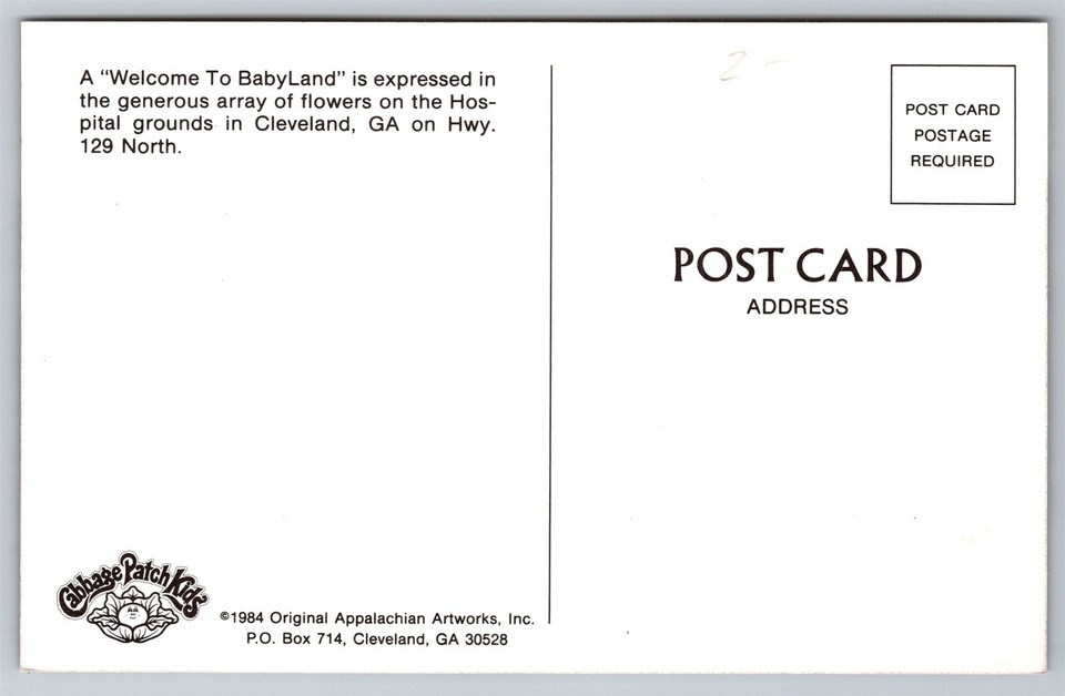Georgia Cleveland Cabbage Patch Kids Baby land Hospital Postcard, G25 ...