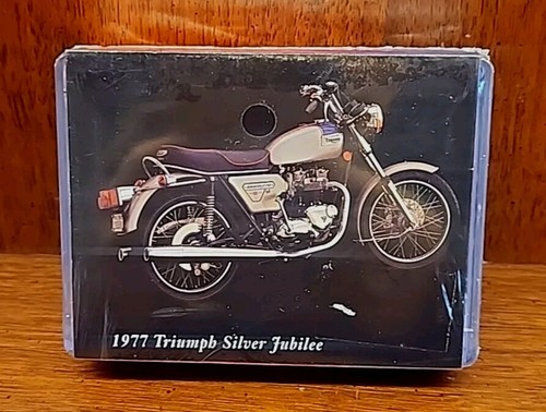 Inline Classic Motorcycle Cards 1977 Triumph Silver Jubilee | eBay
