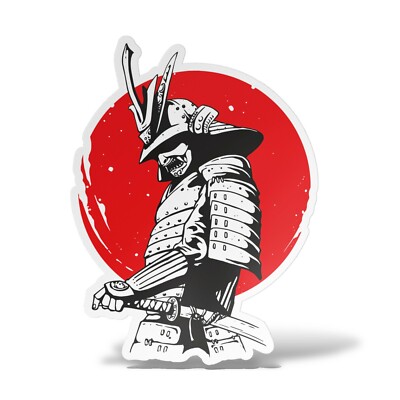 Sticker SAMURAI GIAPPONE GUERRIERO Adesivo Decal Auto Moto Laptop Casco ...