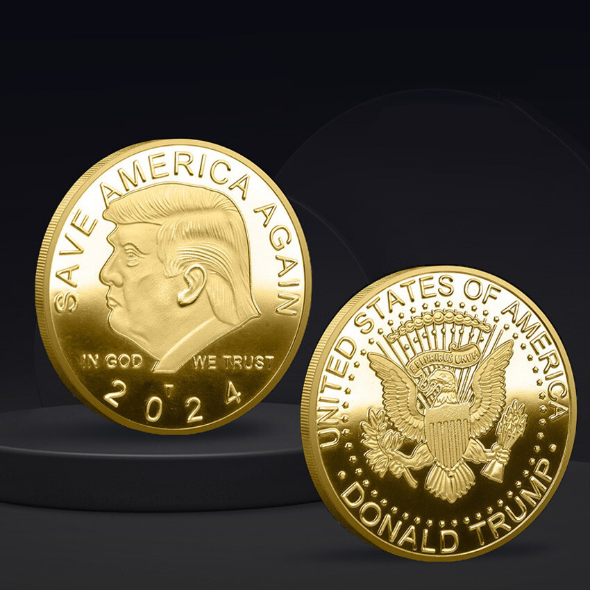 MAGA King Gold Plated 2024 Coins 45Th President Donald Trump ...