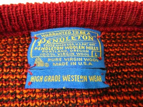 Pendleton Red Large Sweater High Grade Western Wear USA Wool | eBay