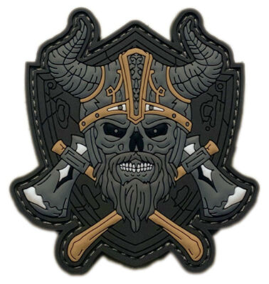 Viking Skull Axe Tactical Patch [3D-PVC Rubber -Hook Fastener - VS5] | eBay