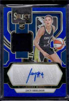 2024 Panini Select WNBA Jacy Sheldon #AM-JS Rookie Patch Autograph Blue ...