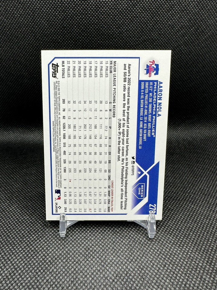 2023 Topps Series 1 Aaron Nola Blue Border Parallel Phillies | eBay