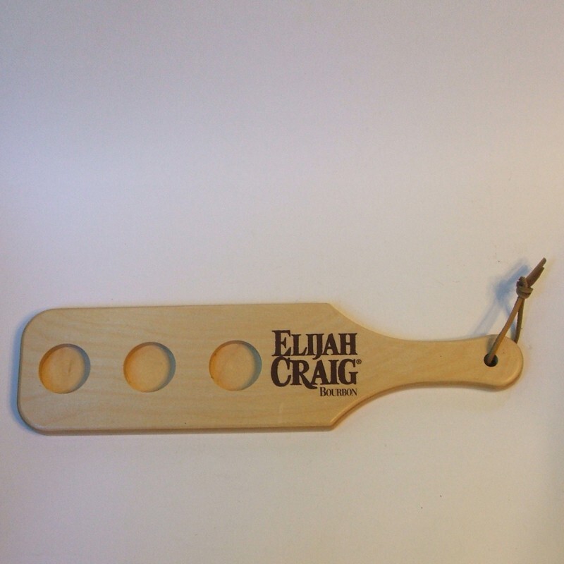 Elijah Craig Bourbon Wood Flight Paddle Tray Tasting Sample Board ...