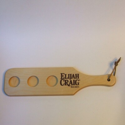 Elijah Craig Bourbon Wood Flight Paddle Tray Tasting Sample Board ...