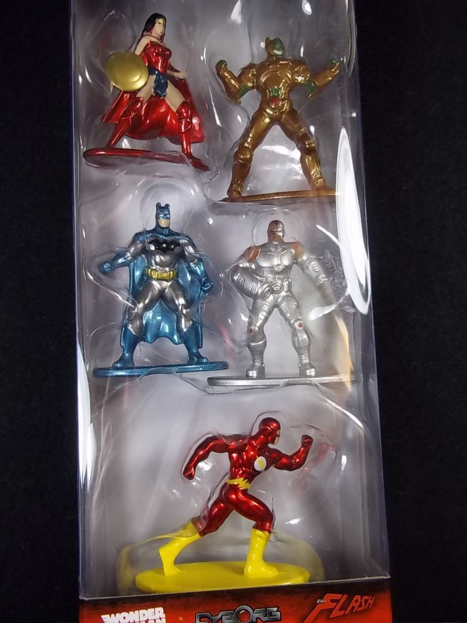 Jada DC Nano metalfigs 5 pack Wonder Woman Cyborg Flash Batman ...