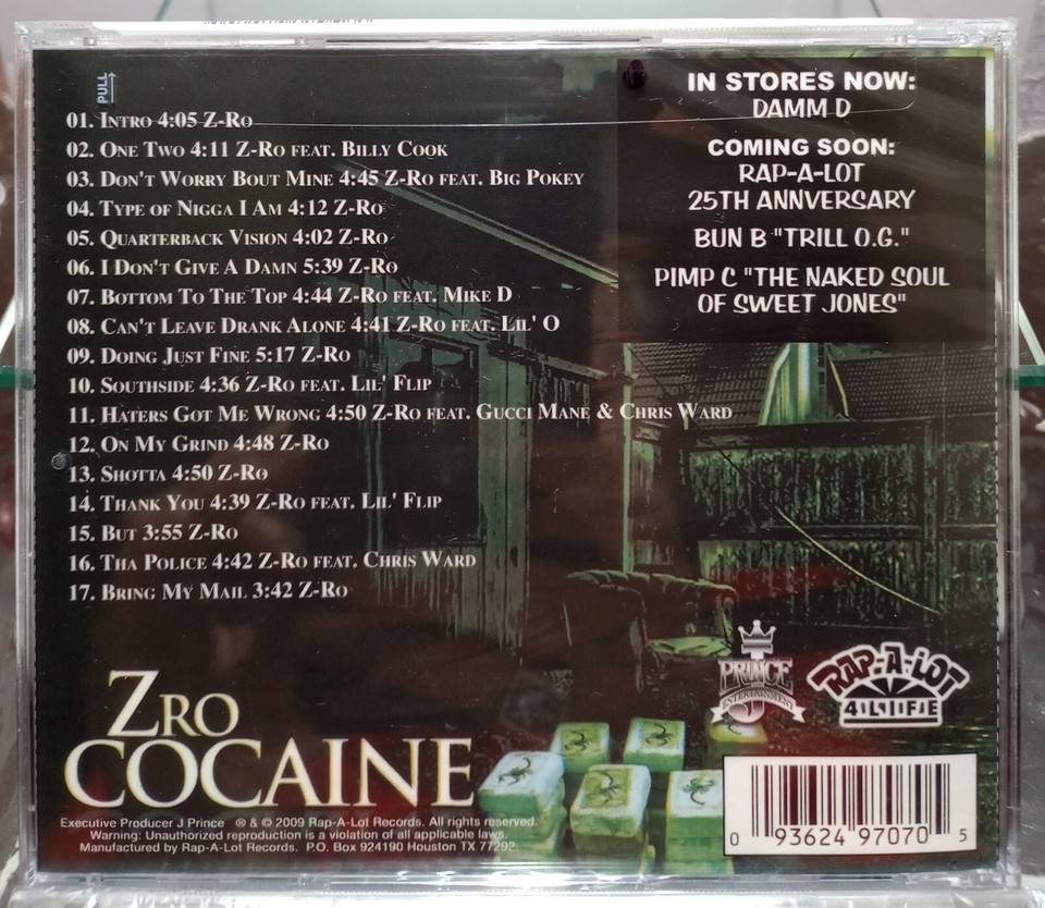Cocaine by Z-Ro (CD, 2009) 93624970705 | eBay