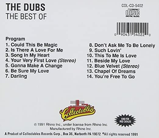 The Dubs: The Best Of The Dubs (CD, 1991) 90431540220 | eBay