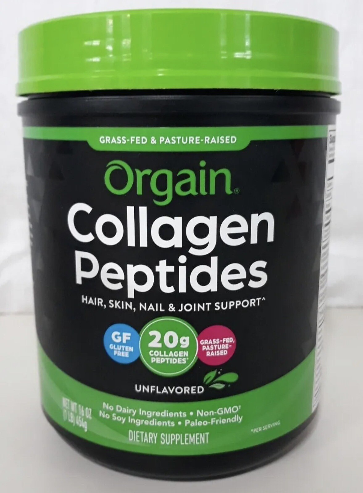 Orgain Collagen Peptides Grass Fed & Pasture Raised Unflavored - 1 lb ...
