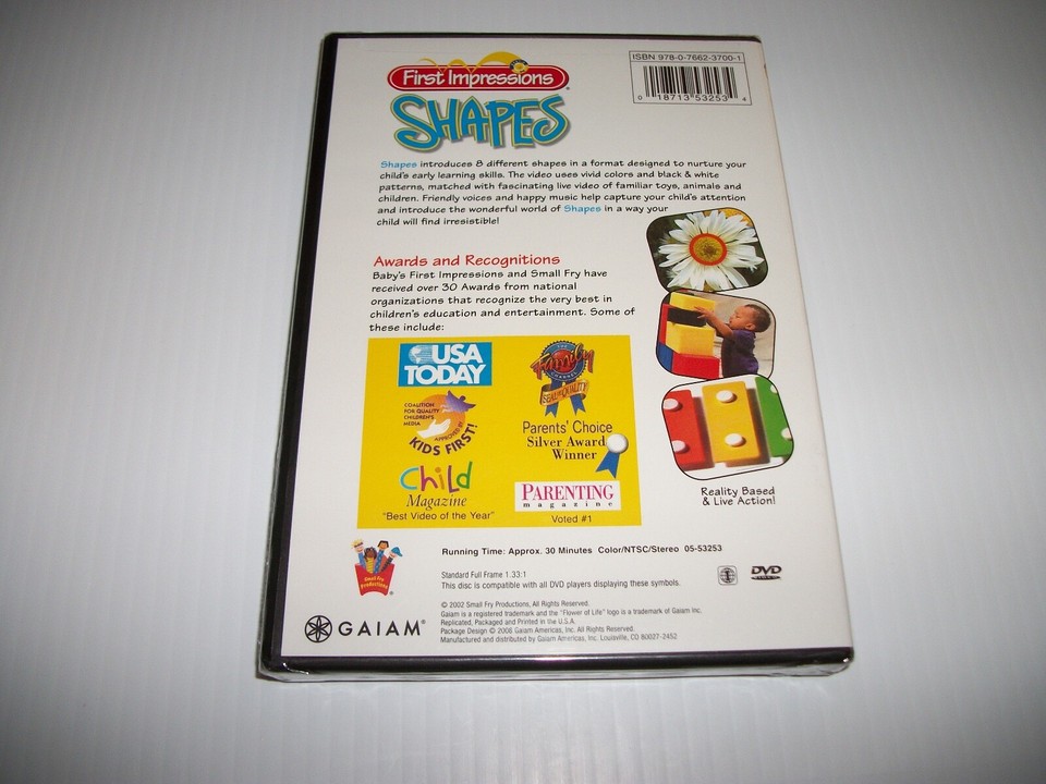 First Impressions : Shapes DVD from GAIAM New SHIPS FREE USA | eBay