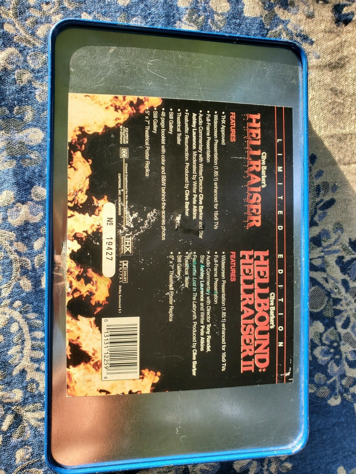 Clive Barker's Hellraiser Limited Edition Tin DVD 2-Disc Set, Numbered ...
