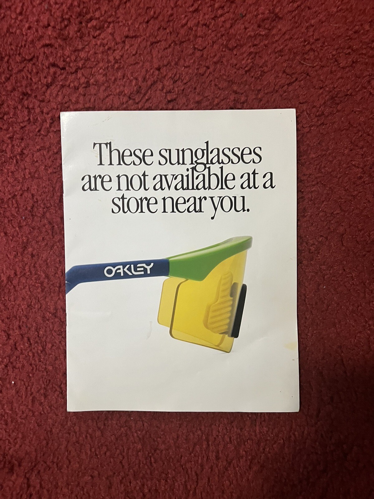 Oakley Razor Blades Blades Brochure Pamphlet - Gem