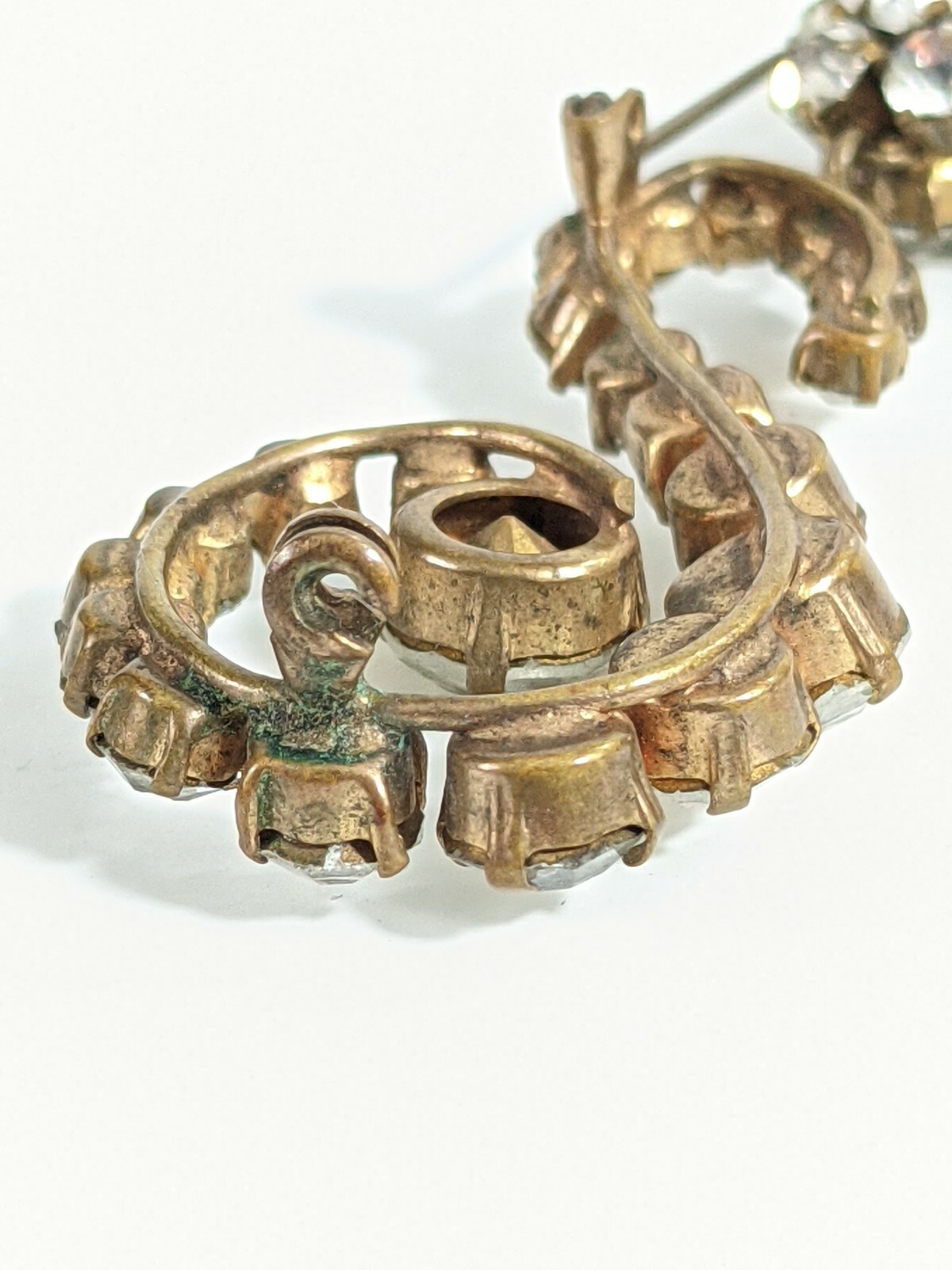 Vintage question mark shaped rhinestone brooch dangle… - Gem