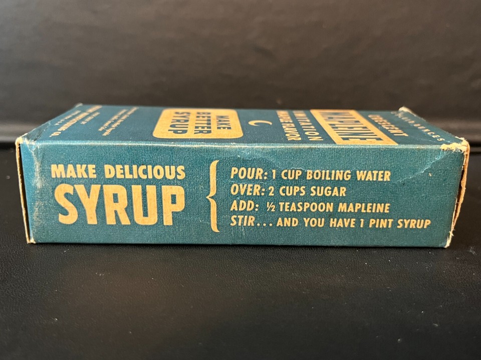 Vintage Crescent Mapleine Imitation Maple Flavor w/ Original Box ...