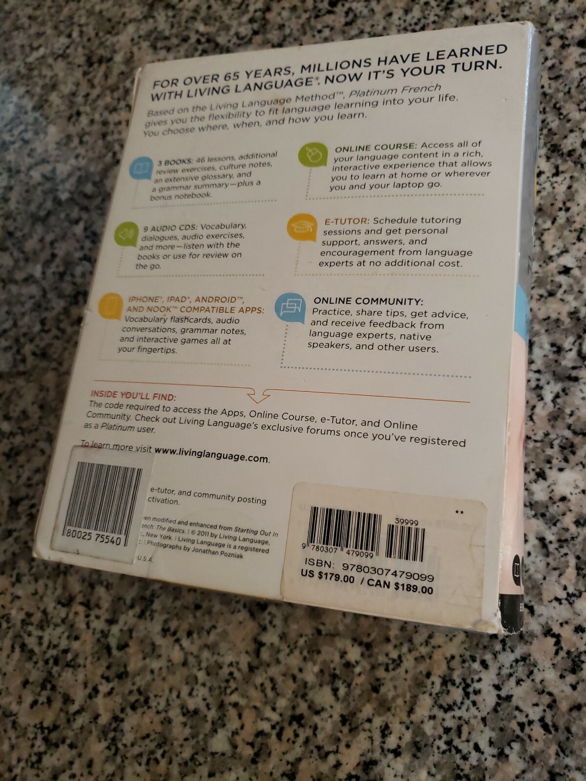 Living Language French Platinum Complete 3 Book 9 Audio-CD Set Online ...