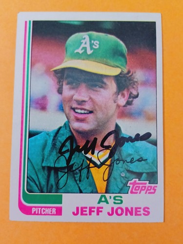 Jeff Jones Signed 1982 Topps - Athletics - Autographed | eBay