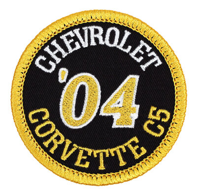 2004 Chevrolet Corvette C5 Embroidered Patch Black/Yellow Iron-On Sew ...
