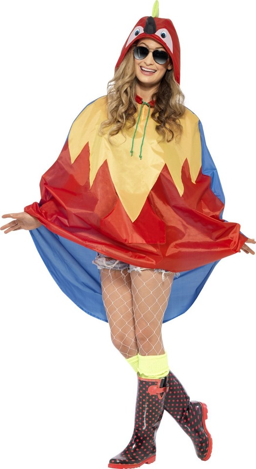 ADULT MENS LADIES WATERPROOF FESTIVAL ANIMAL PRINT PARTY PONCHO FUNNY ...