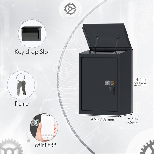 Key Drop Box for Automotive, Return Wall Mount, Black (Basic) | eBay