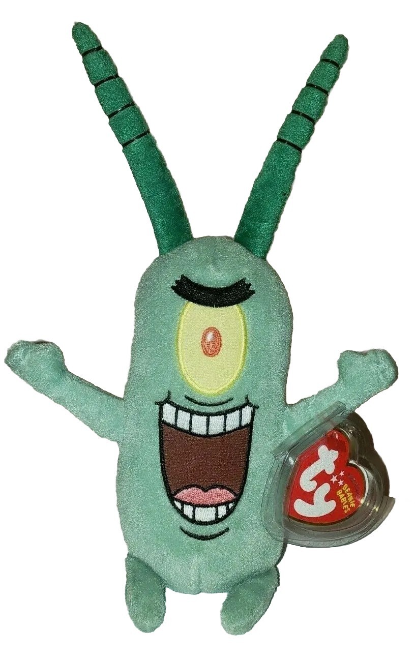 2012 Ty Beanie Baby Sheldon J. Plankton Spongebob Squarepants for sale ...