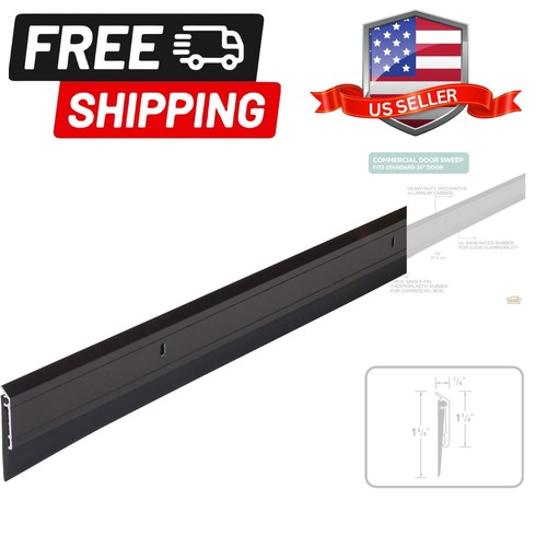 Robust Aluminum Door Sweep - Ideal for Commercial & Residential, Bronze ...