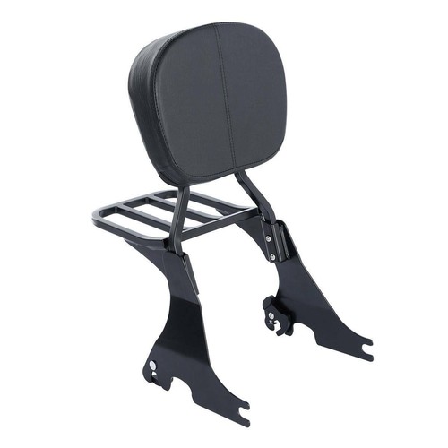 Low Sissy Bar Pad Luggage Rack Fit For Harley Sportster Iron 883 XL883N ...