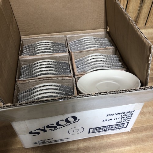 3 Dozen Sysco Ware Scalloped Edge Saucer 5” Small Plate Brand New | eBay