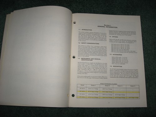 HP Agilent 6621A 6622A 6623A 6624A Power Supply Operating Manual 5957 ...