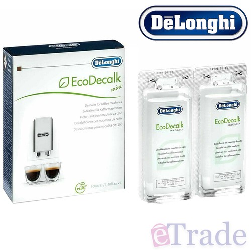 DeLonghi Coffee Machine Descaler Ecodecalk Mini 2 Pack - Twin Pack ...