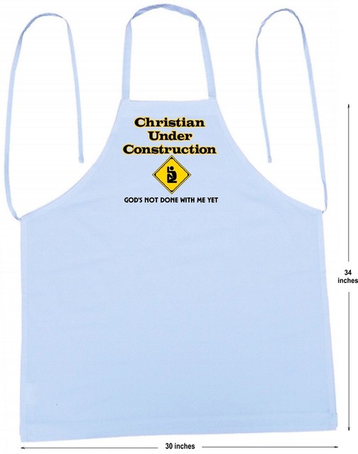Christian Under Construction Religious Church Aprons. Coolaprons. for ...