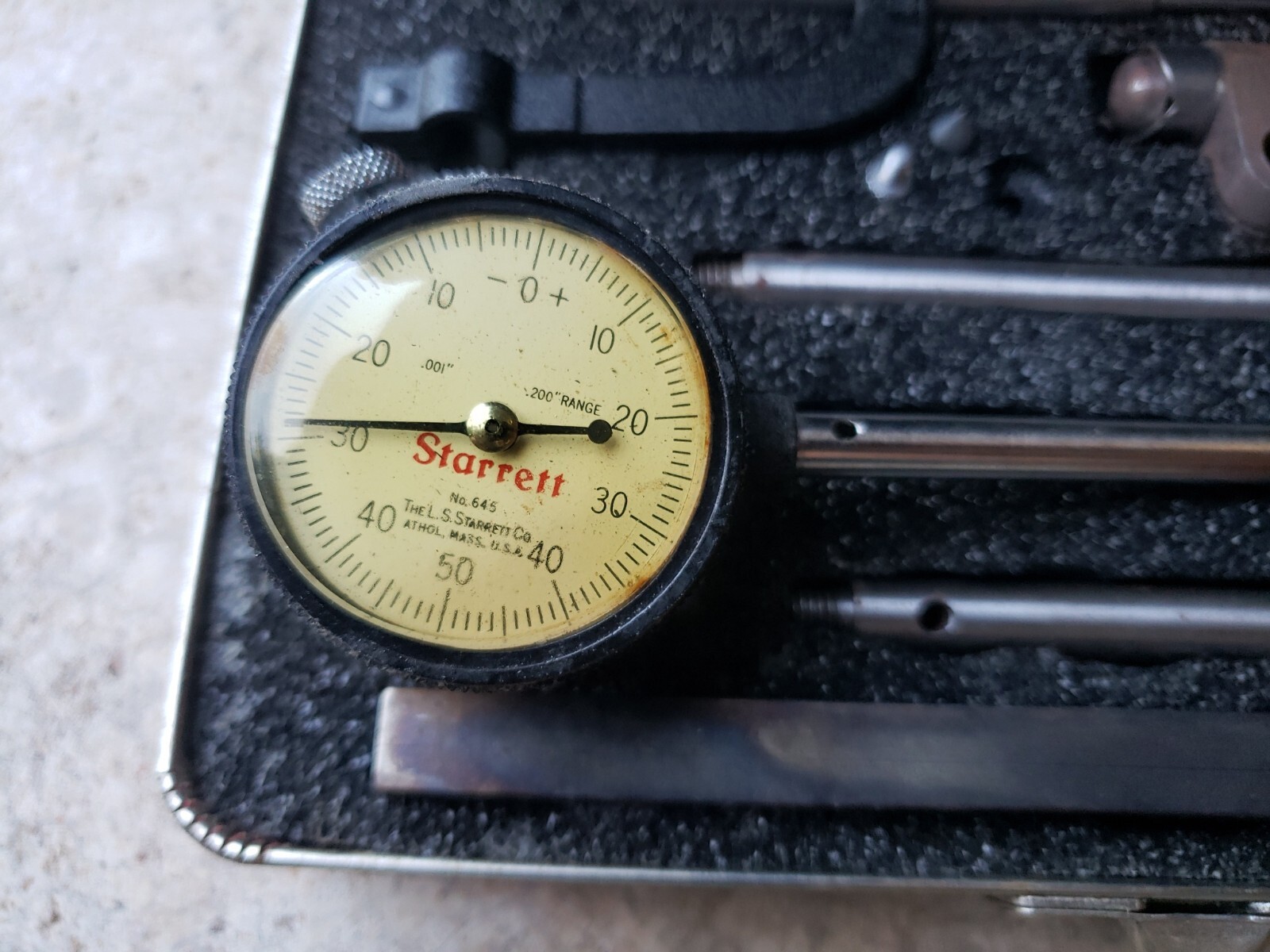 Starrett Universal Dial Indicator Set, No. 645, Back Plunger with Case ...