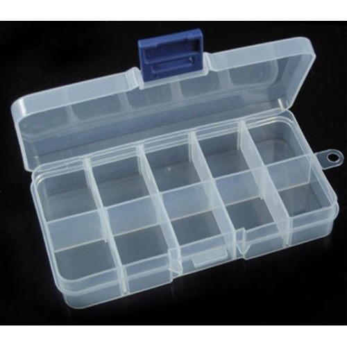 10 Grid slot Adjustable Tool Jewelry Beads Case Box Storage Container ...