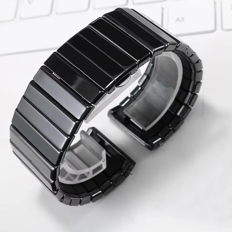 27/35mm Black Ceramic Watch Band Bracelet For Rado Diamaster Series ...