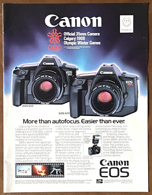 Canon EOS PRINT AD Official Camera Calgary 1988 Olympic Winter Games | eBay