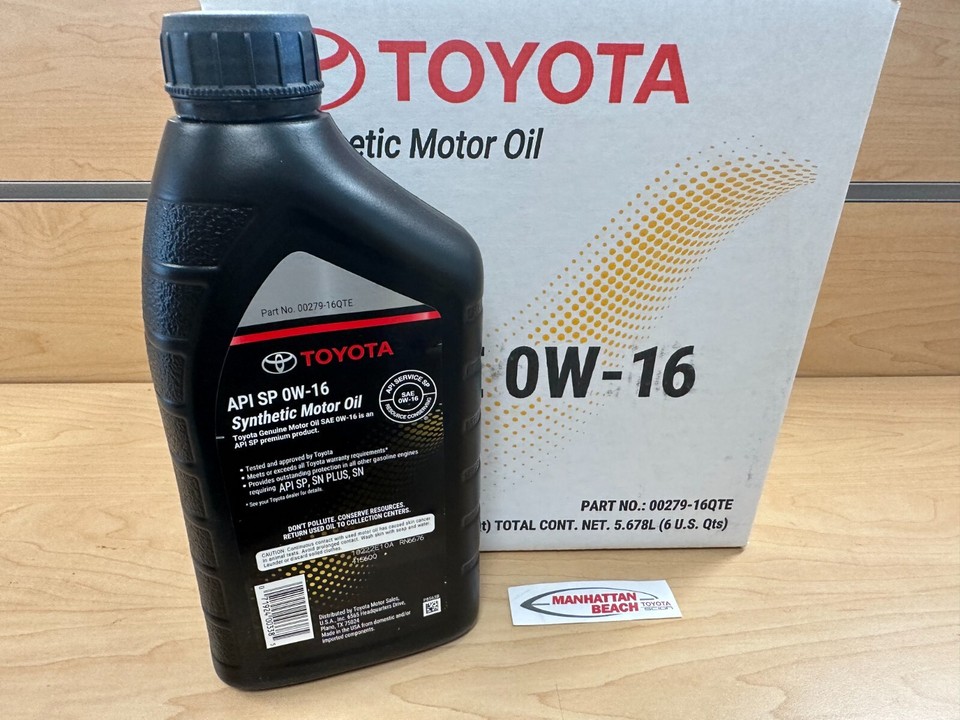 GENUINE TOYOTA 0W16 MOTOR OIL 6 QUARTS, 00279-16QTE-01 | eBay