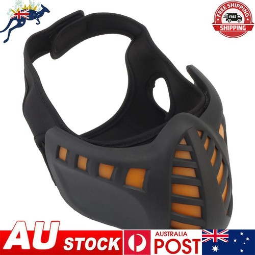 Halloween Punk Black Hood Mask Breathable Luminous Half Face Mask for ...