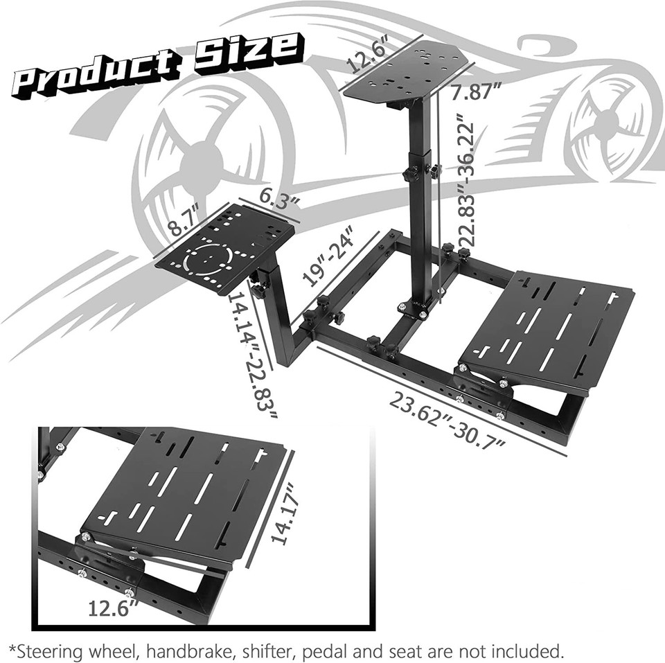 Hottoby Flight Racing Simulator Cockpit Stand fit Thrustmaster Logitech ...