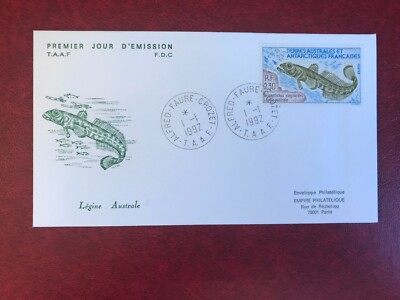 TAAF FSAT FRENCH ANTARCTIC 1992 FDC LEGINE AUSTRALE PATAGONIAN ...