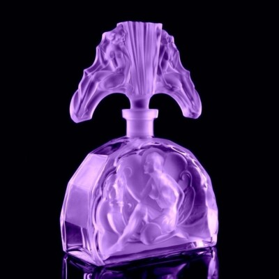 Art Deco Alexandrite Glass Collectible Perfume Bottle 1930' H.Hoffmann ...