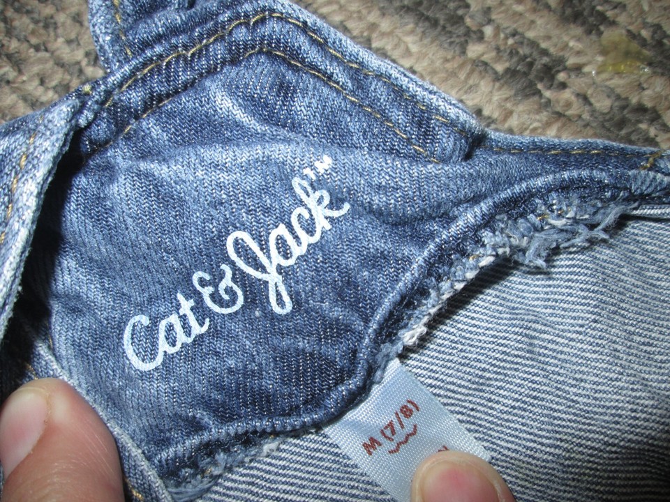 Cat &Jack Ladies DUNGAREES BIB BRACES OVERAL SIZE 8-10 STRAIGHT SLIM ...