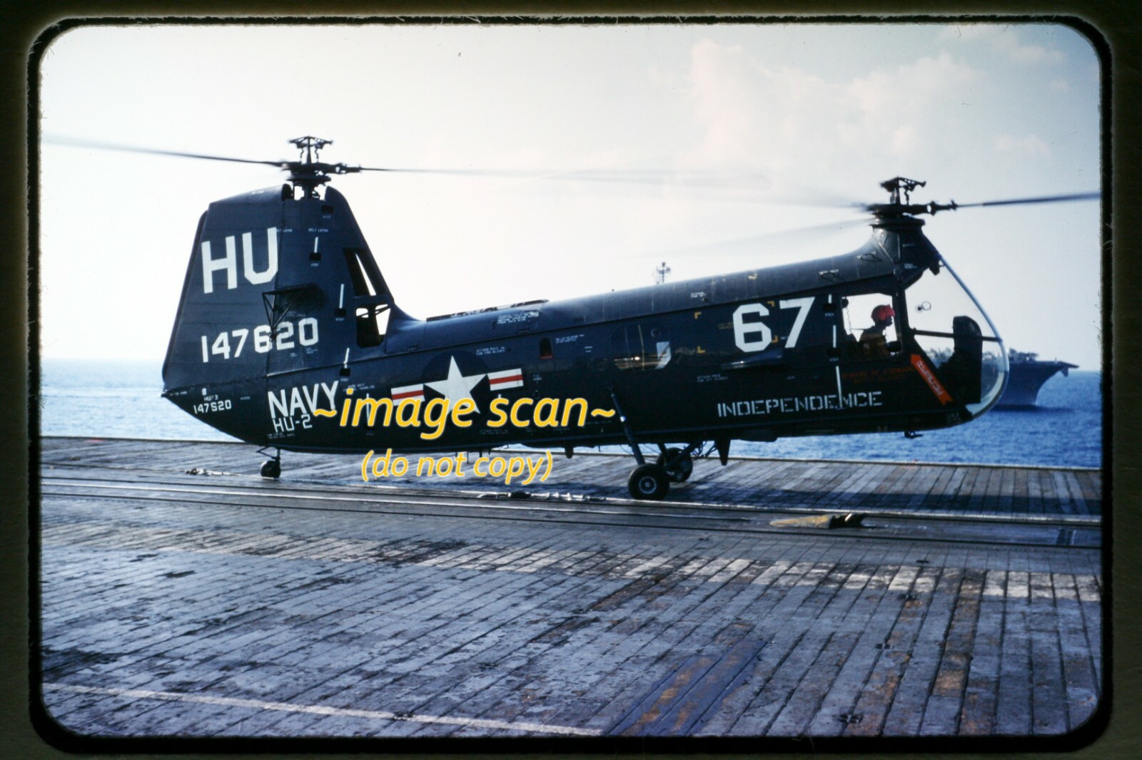Navy Piasecki Helicopter on USS Intrepid Ship early 1960's, Original ...
