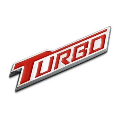 Red Metal Turbo Refitting Car Styling Emblem Badge Auto Exterior 3D ...