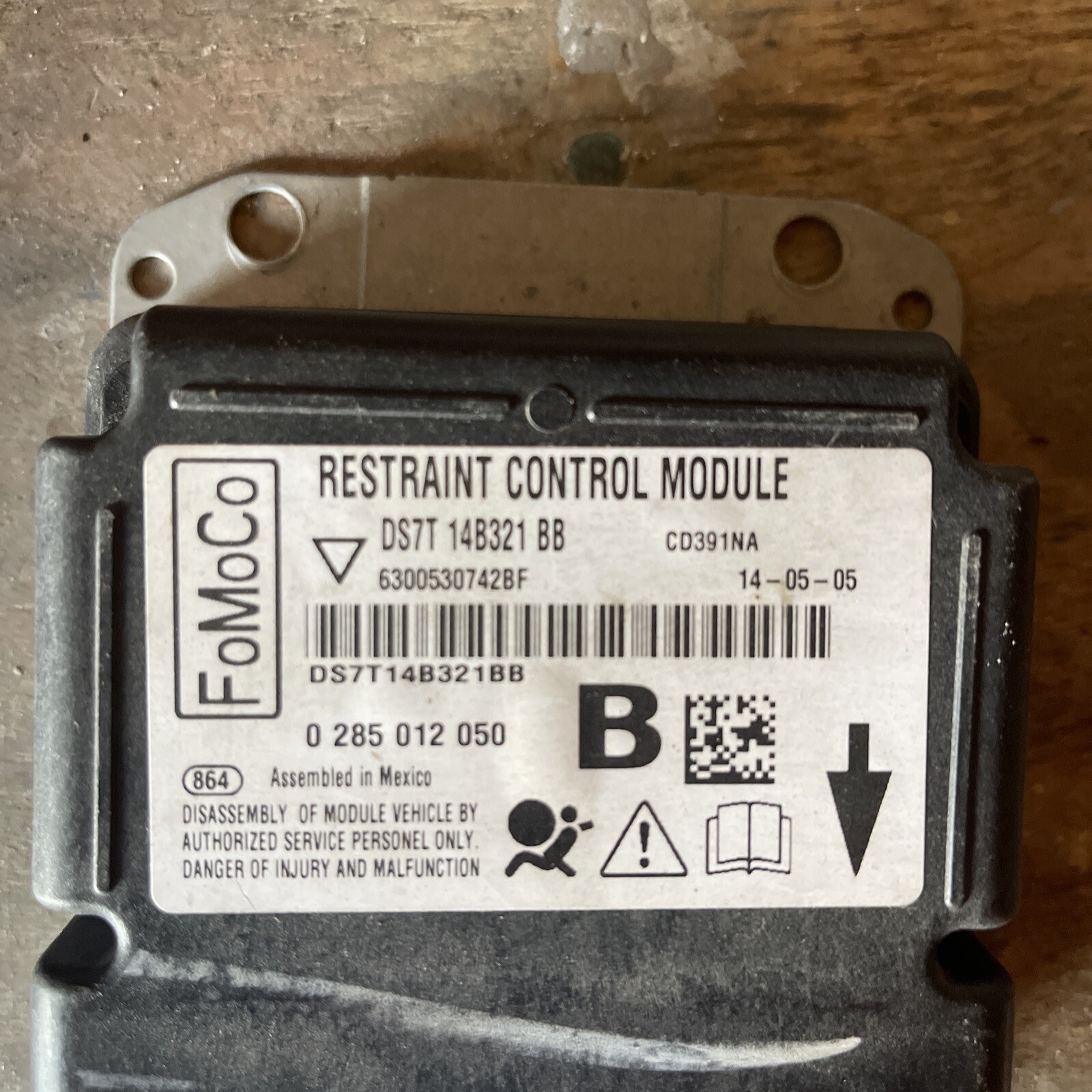 Ford Fusion SRS Control Module Unit PN: DS7T-14B321-BB | eBay